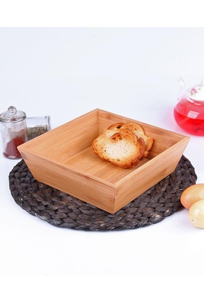 Paçi Bambu Kare Ekmeklik 22X22X6 cm Paçi Bambu Kare Ekmeklik 22X22X6 cm