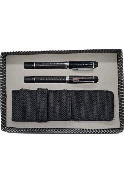 T-Bek Steelpen Özel Ikili Dolma Kalem ve Kılıf Set