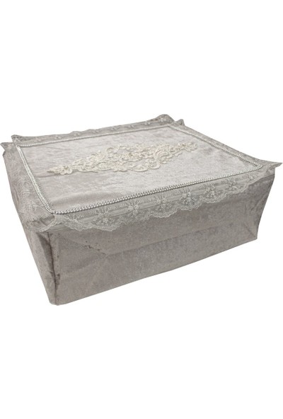Dantelux Soft Kadife Fermuarlı Hurç Bohça 2814-C05 Gümüş - Gri Dantelux Soft Kadife Fermuarlı Hurç Bohça 2814-C05 Gümüş - Gri