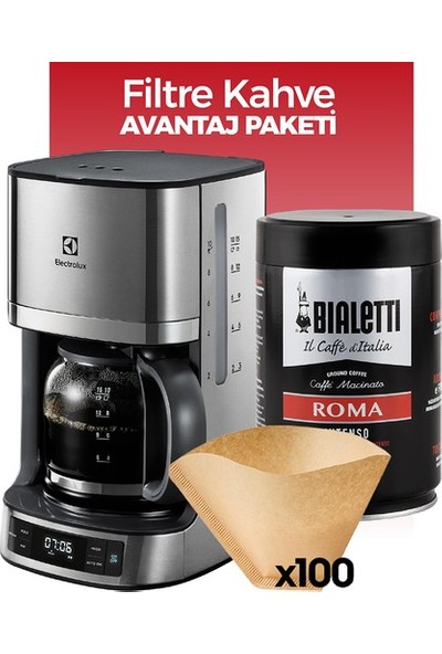 Electrolux EKF7700 Filtre Kahve Makinesi + 250 gr Bialetti Roma Kahve + 100'LÜ Filtre Avantaj Paketi Electrolux EKF7700 Filtre Kahve Makinesi + 250 gr Bialetti Roma Kahve + 100'LÜ Filtre Avantaj Paketi