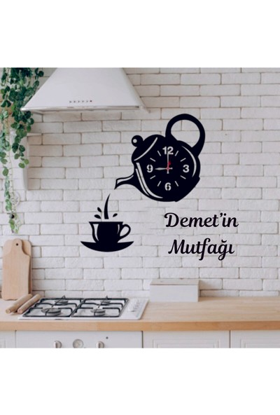 Aslan Ahşap Tasarım Demet'in Ahşap Kisiye Özel Çaydanlik Tasarimli Ahsap Mutfak Saati Aslan Ahşap Tasarım Demet'in Ahşap Kisiye Özel Çaydanlik Tasarimli Ahsap Mutfak Saati