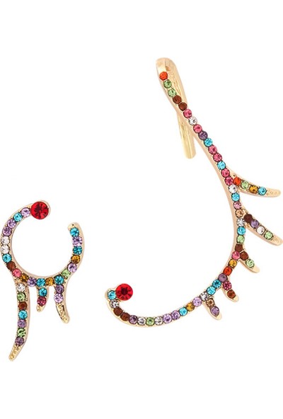 Chavin Renkli Taşlı 2 Li Ear Cuff Küpe EK35RNK Chavin Renkli Taşlı 2 Li Ear Cuff Küpe EK35RNK