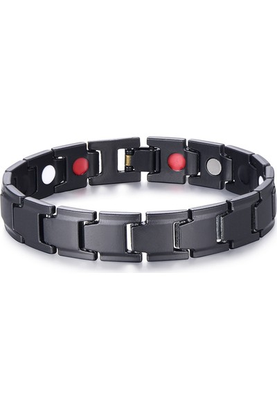 Chavin Mat Siyah Negatif Iyon Mıknatıs Erkek Bileklik EC78MSY Chavin Mat Siyah Negatif Iyon Mıknatıs Erkek Bileklik EC78MSY