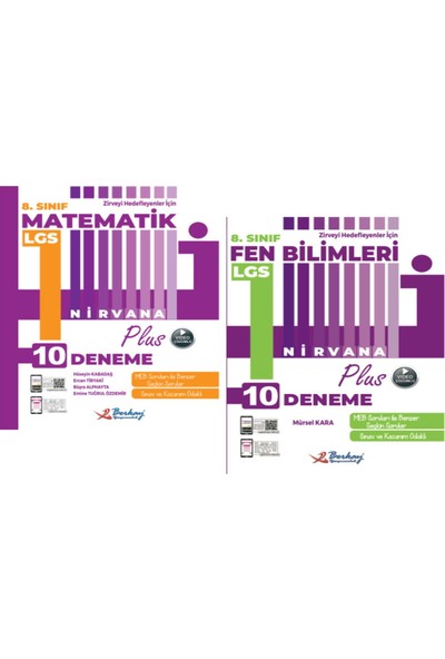 Berkay Yayınları Nirvana LGS Fen Bilimleri Matematik Deneme Seti