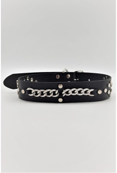 Desingshop Hakiki Deri Ayarlanabilir Büyük Irk Köpek Tasması 4 cm x 67 cm Boyun Ölçüleri