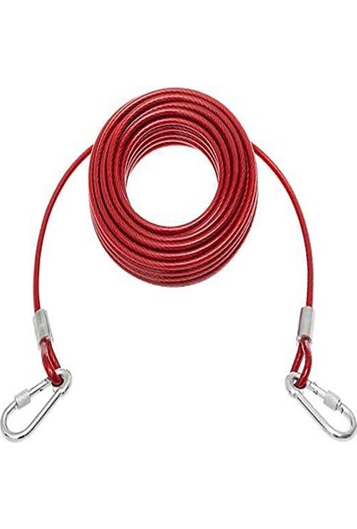 Lidersan Çelik 6 mm 10 M + 2 Vidalı Karabina Köpek Bahçe Bağlama