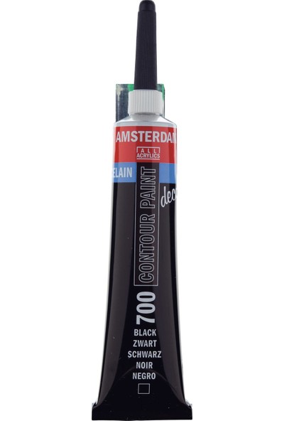 Amsterdam Cam Kontür Boyası 20 ml Tüp Black Amsterdam Cam Kontür Boyası 20 ml Tüp Black