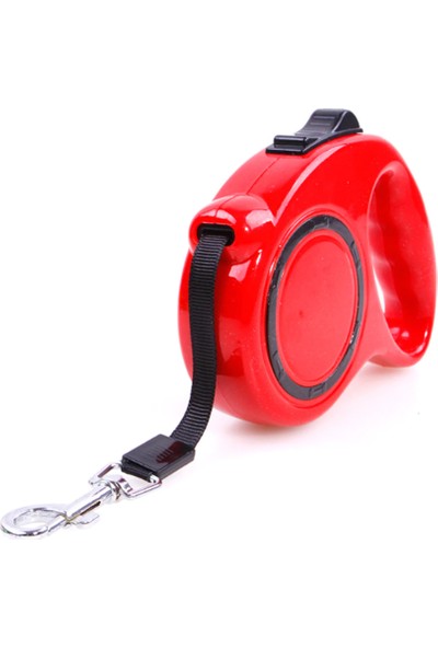 Mixpet Otomatik Gezdirme Tasması Makaralı 5 Mt. Kırmızı