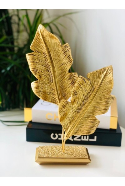 Sillage Home Dekoratif Gold Yaprak Obje 2'li Sillage Home Dekoratif Gold Yaprak Obje 2'li