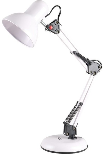 Akrobat Masa Lambası 360° Hareketli New York Beyaz Çalışma Masası Lambası + LED Ampul Dahil Akrobat Masa Lambası 360° Hareketli New York Beyaz Çalışma Masası Lambası + LED Ampul Dahil