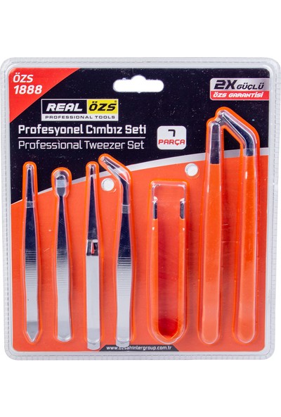 Real Özs Profesyonel Cımbız Seti 7 Parça ÖZS1888