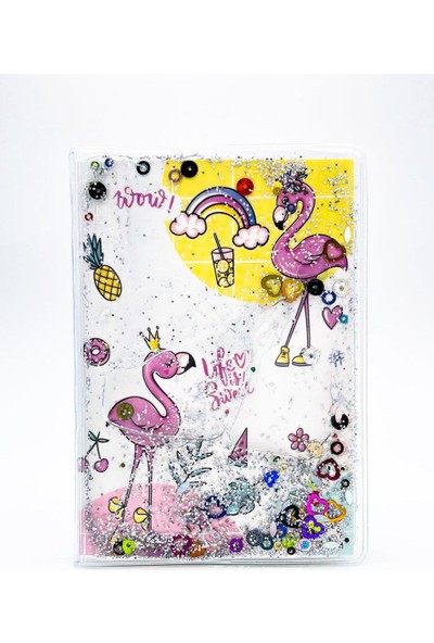 Vuki Flamingo Life Is Sweet Simli ve Sulu Kapaklı Rengarenk Sayfalı Mini Defter Vuki Flamingo Life Is Sweet Simli ve Sulu Kapaklı Rengarenk Sayfalı Mini Defter