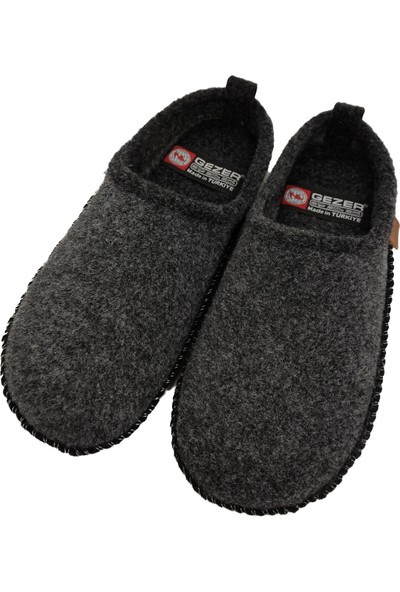 Gezer 12952 Füme Erkek Sessiz Taban Ev Içi Terlik