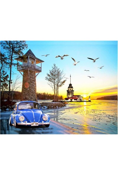 Hobimania Kanvas Tablo Fener ve Kız Kulesi Vosvos LED Işıklı 50X100 cm Duvar Dekorasyon Tablo Moda Hobimania Kanvas Tablo Fener ve Kız Kulesi Vosvos LED Işıklı 50X100 cm Duvar Dekorasyon Tablo Moda