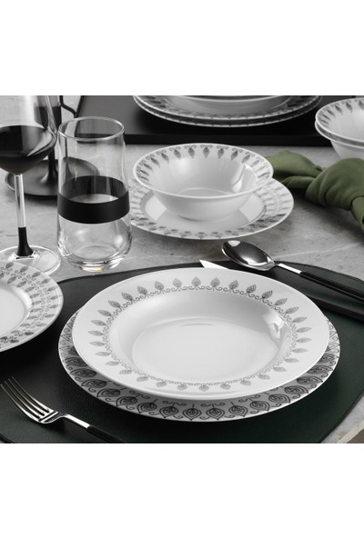 Kütahya Porselen Yasemin 24 Parça Yemek Seti DG472