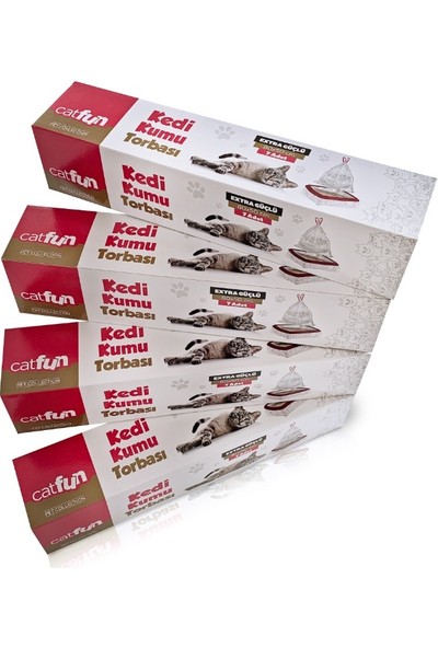 Catfun Kedi Kumu Torbası Büzgülü 7'li 4 Paket