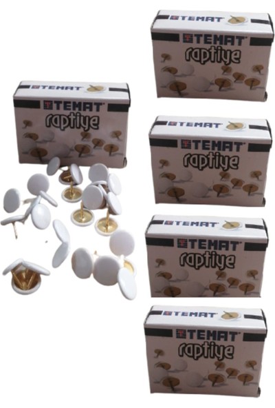 Noki Renkli Raptiye Beyaz Pvc Kaplı 5 Paket 150 Adet Noki Renkli Raptiye Beyaz Pvc Kaplı 5 Paket 150 Adet