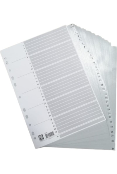 Noki Plastik Seperatör 31 Rakam Ayraç A4 1 Adet Noki Plastik Seperatör 31 Rakam Ayraç A4 1 Adet
