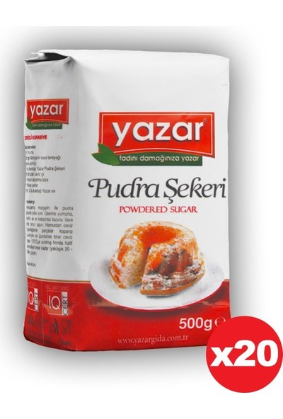 Yazar Pudra Şekeri 500gr 20' li