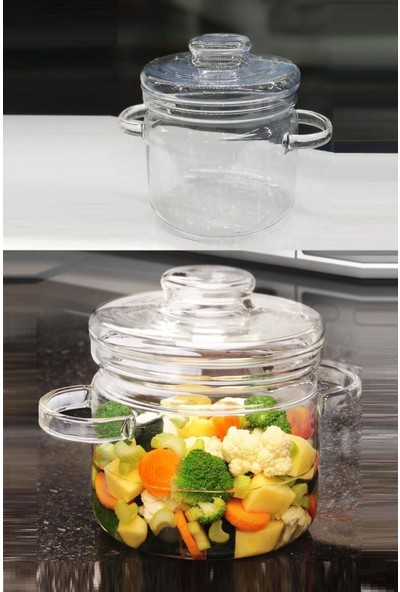 Morponi Cam Tencere 2 Lt Ocak Üstü Isıya Dayanıklı