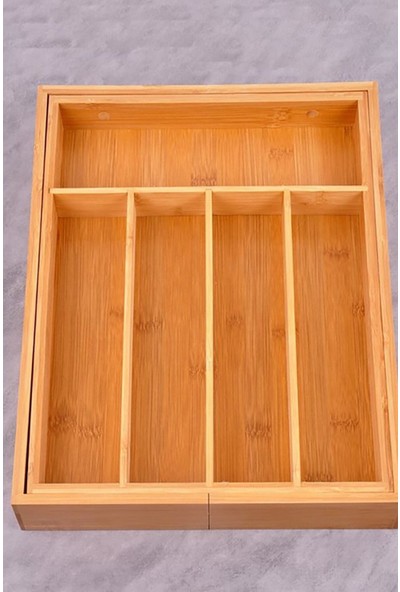 Morponi Ayarlanabilir Çekmece Içi 7 Gözlü Kaşıklık Bambu