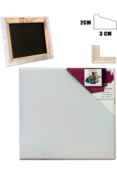 Bordo Sanat Ekonomik Tuval 10 x 10 cm
