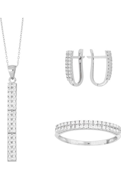 Altınköşe Beyaz Altın Su Yolu 3'lü Set 14 Ayar AKSX001