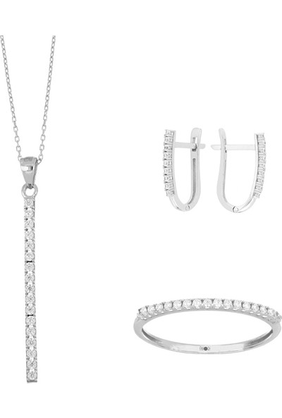 Altınköşe Beyaz Altın Su Yolu 3'lü Set 14 Ayar AKSX002