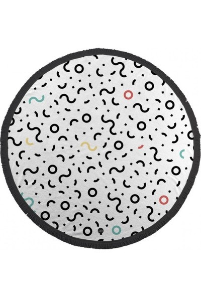 Towdoo Momos Yuvarlak Plaj Havlusu