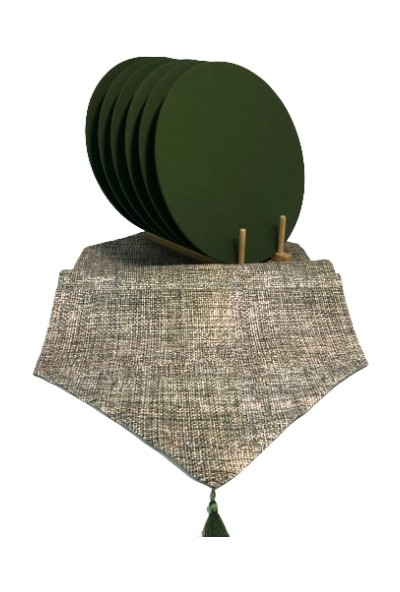 Desenİzmir Amerikan Servis 6'lı Supla ve Runner Örtü Seti Hasır Desen Serisi Desenİzmir Amerikan Servis 6'lı Supla ve Runner Örtü Seti Hasır Desen Serisi