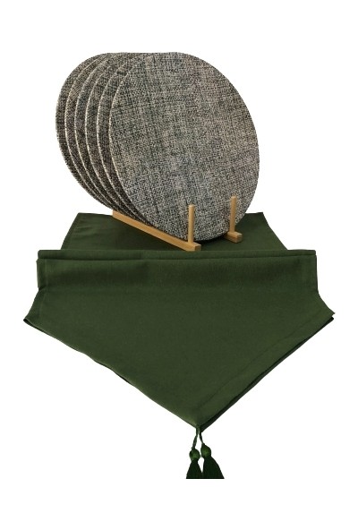 Desenİzmir Amerikan Servis 6'lı Supla ve Runner Örtü Seti Hasır Desen Serisi Kombin 2 Desenİzmir Amerikan Servis 6'lı Supla ve Runner Örtü Seti Hasır Desen Serisi Kombin 2