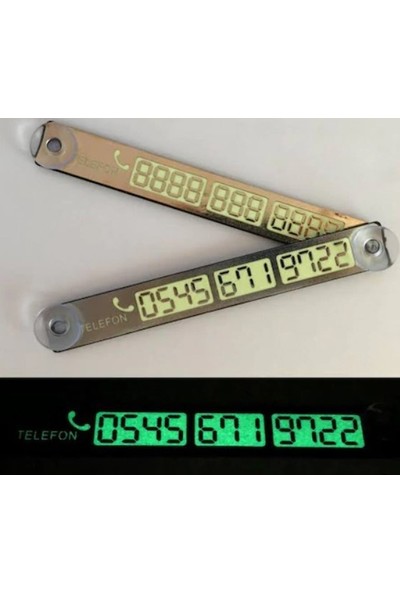 Sizinsepetiniz Vantuzlu Fosforlu Telefon Plakası Parktel