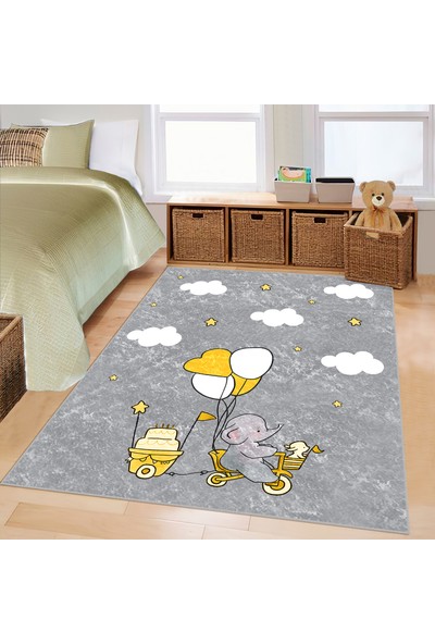 Jungle Halı Jungle Ikon JP05 Sevimli Fil Çocuk Odası Halısı