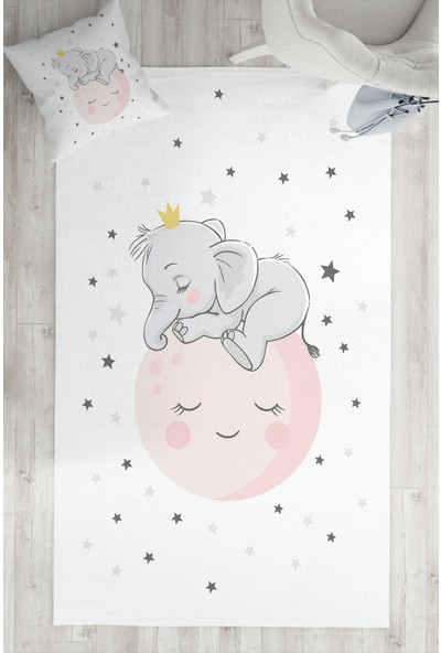 Jungle Halı Sevimli Fil Çocuk Odası Halısı