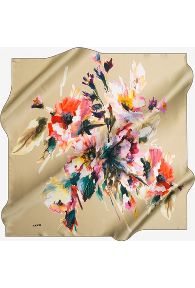 Aker 100X100 İpek Krep Saten Aker 100X100 İpek Krep Saten