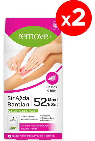Remove Sir Ağda Bant 52'li Hassas X2 Adet Remove Sir Ağda Bant 52'li Hassas X2 Adet