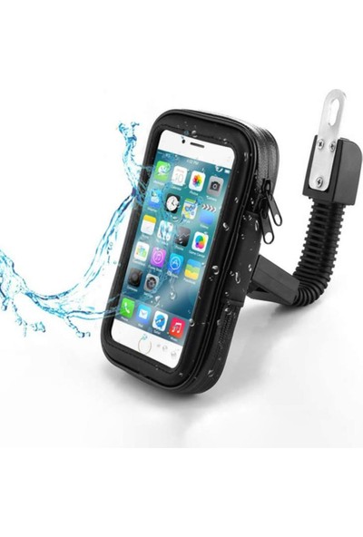 Juo Motosiklet Bisiklet Telefon Tutucu Suya Dayanıklı Xlarge Ayna Bağlantılı