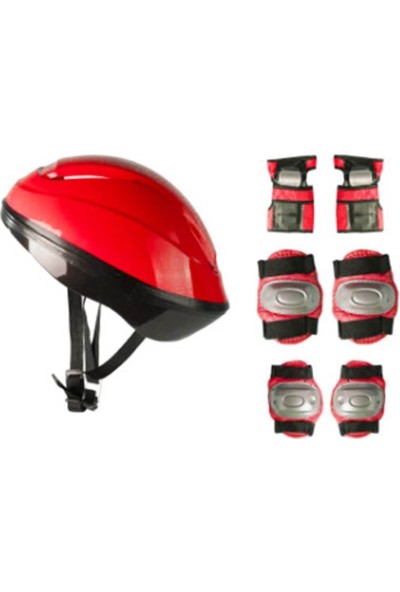 Cool Wheels Kask Dizlik Dirseklik Seti Kırmızı Cool Wheels Kask Dizlik Dirseklik Seti Kırmızı