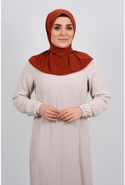 Hürrem Bone Kadın Kiremit Pratik Çıtçıtlı Tesettür