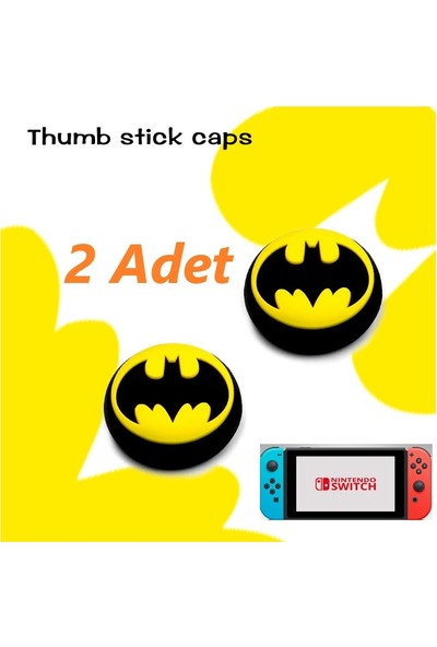 Feza Nintendo Switch 2 Adet Batman Kabartma Desenli Analog Başlığı Feza Nintendo Switch 2 Adet Batman Kabartma Desenli Analog Başlığı