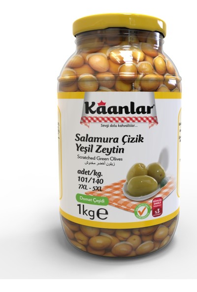 Kaanlar Çizik Yeşil Zeytin (291-350) 1000 gr