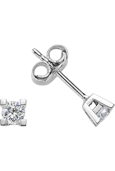 Sirius G Renk 0,24 Karat Pırlanta Tektaş Küpe 0423E0002