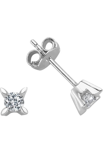 Sirius G Renk 0,32 Karat Pırlanta Tektaş Küpe 0423E0016