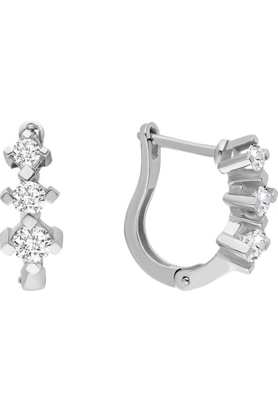 Sirius E Renk 0,68 Karat Pırlanta Tria Küpe 0423E0034