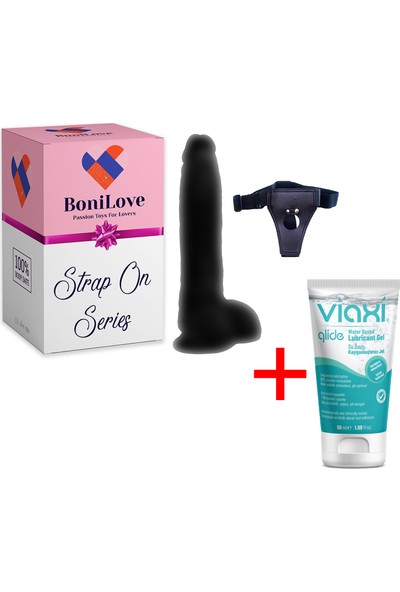 Bonilove Strap On Series 21 cm Belden Bağlamalı Realistik Penis+Jel