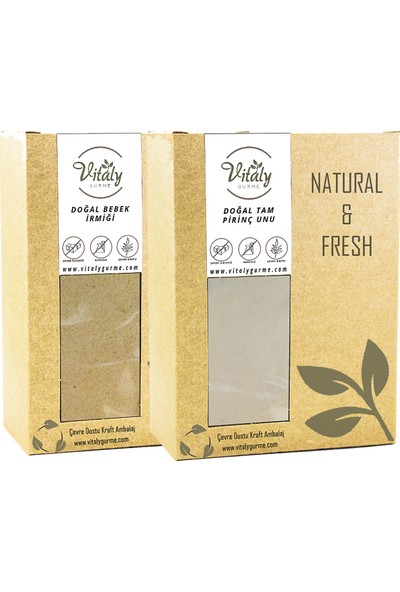 Doğal Bebek Irmiği 500 gr ve Doğal Pirinç Unu 500 gr Set + 6 Ay Ek Gıda Doğal Bebek Irmiği 500 gr ve Doğal Pirinç Unu 500 gr Set + 6 Ay Ek Gıda