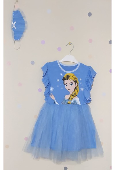 Meyra Bebe Giyim Elsa Elbise Maske Hediyeli Meyra Bebe Giyim Elsa Elbise Maske Hediyeli