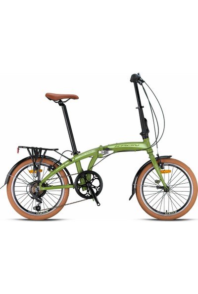 Kron Fd 750 20JANT Katlanır Bisiklet Mtb 7 Vites V.b Mat Haki-Neon Sarı Kron Fd 750 20JANT Katlanır Bisiklet Mtb 7 Vites V.b Mat Haki-Neon Sarı