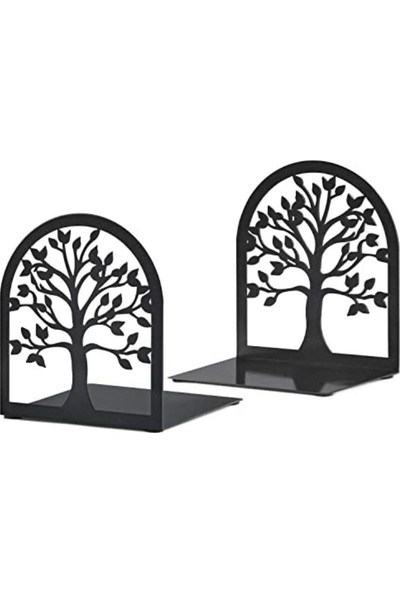 You Bella LLC Ağaç Desenli Kitap Desteği - Dekoratif Estetik Kitap Tutucu ( 2 Li Set ) Siyah You Bella LLC Ağaç Desenli Kitap Desteği - Dekoratif Estetik Kitap Tutucu ( 2 Li Set ) Siyah
