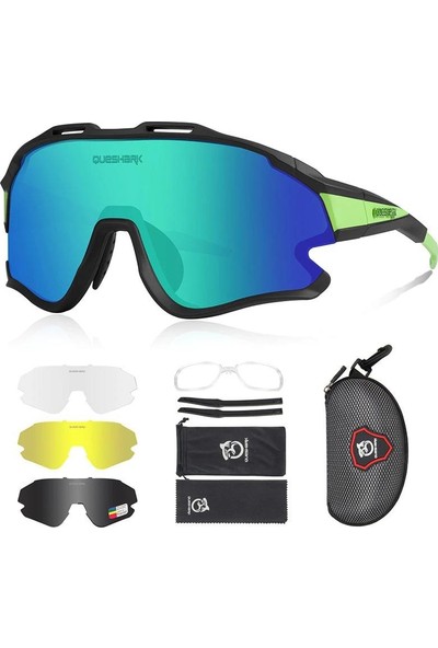 Queshark Polarize Anti-Uv Outdoor 4 Lens Ultra Hafif Spor Motorsiklet Bisiklet Güneş Gözlüğü Queshark Polarize Anti-Uv Outdoor 4 Lens Ultra Hafif Spor Motorsiklet Bisiklet Güneş Gözlüğü